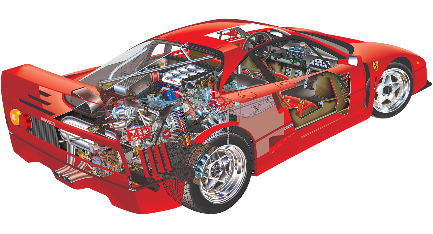 “The Famous F40” vector illustration by David Rumfelt ⌘I Get Info